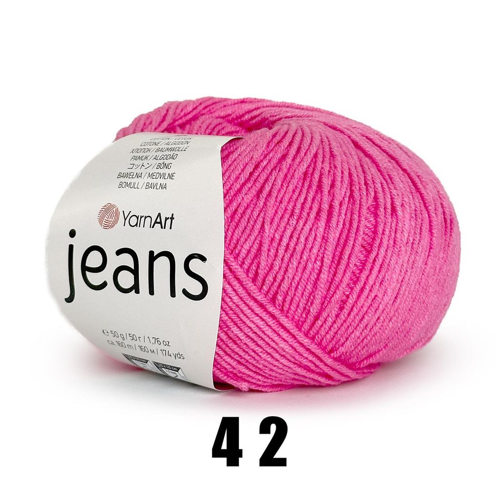 YarnArt Jeans (50g/160M) 42 pink Vlna | Kaufland.cz