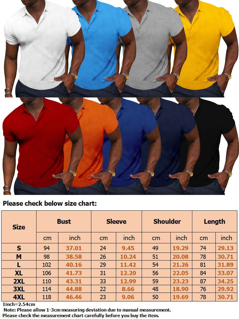 Herren Sommer V-Ausschnitt Kurzarm T-Shirt | Kaufland.de