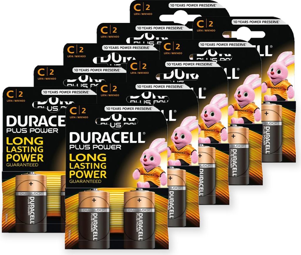 Duracell - Plus Alkaline Batterie 1,5 V C Lr14 - 2 Stk.