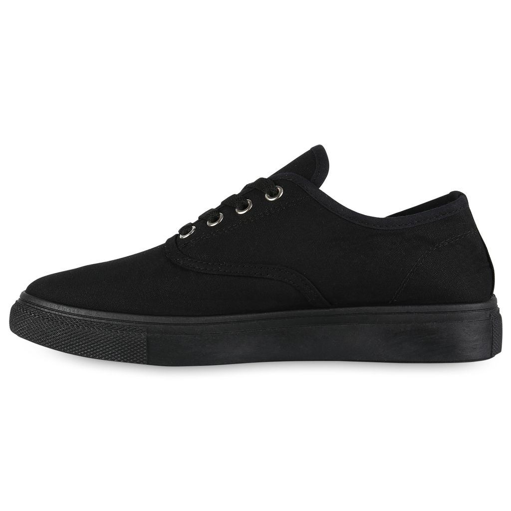 Sneaker Damen Schwarz Stoff