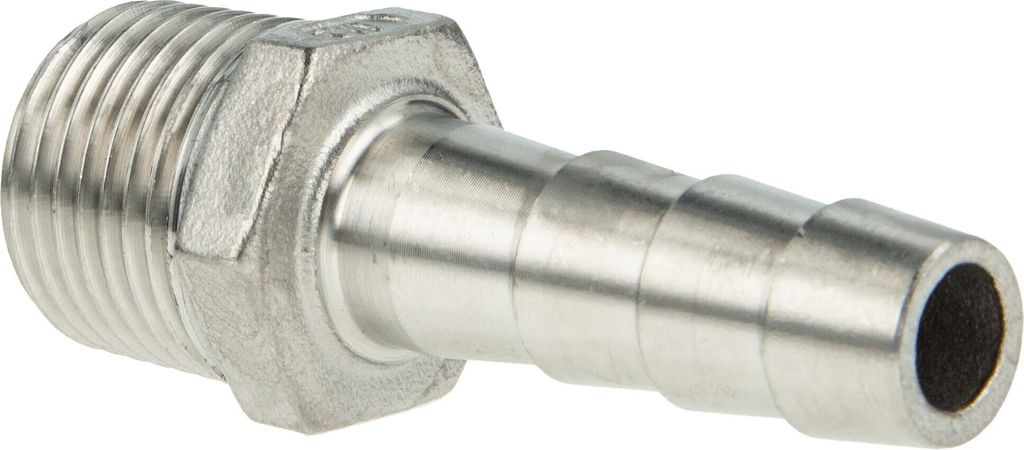 tecuro Schlauchnippel/Schlauchstutzen Edelstahl V4A (AISI