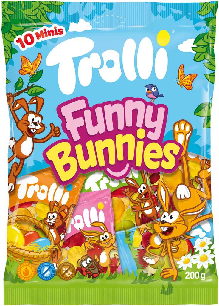 Trolli Funny Bunnies Easter Mini Mix opakowania gum