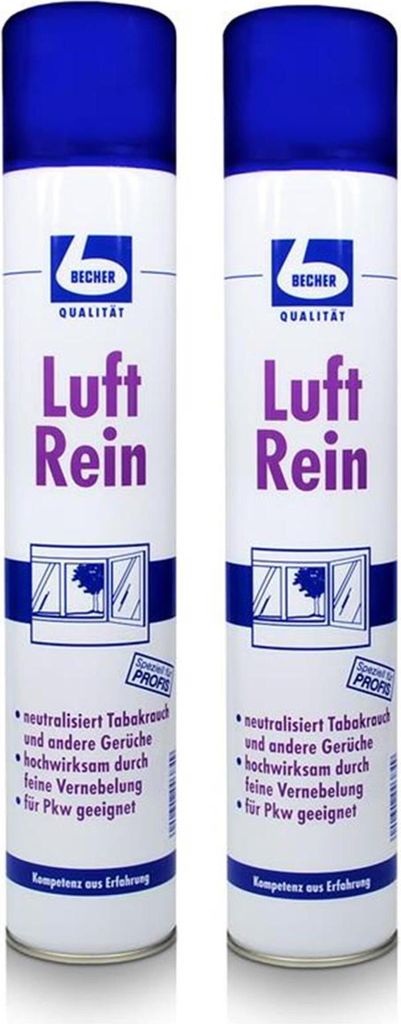 Dr. Becher Luft Rein Aerosol 500ml 2er Pack entfernt Gerüche