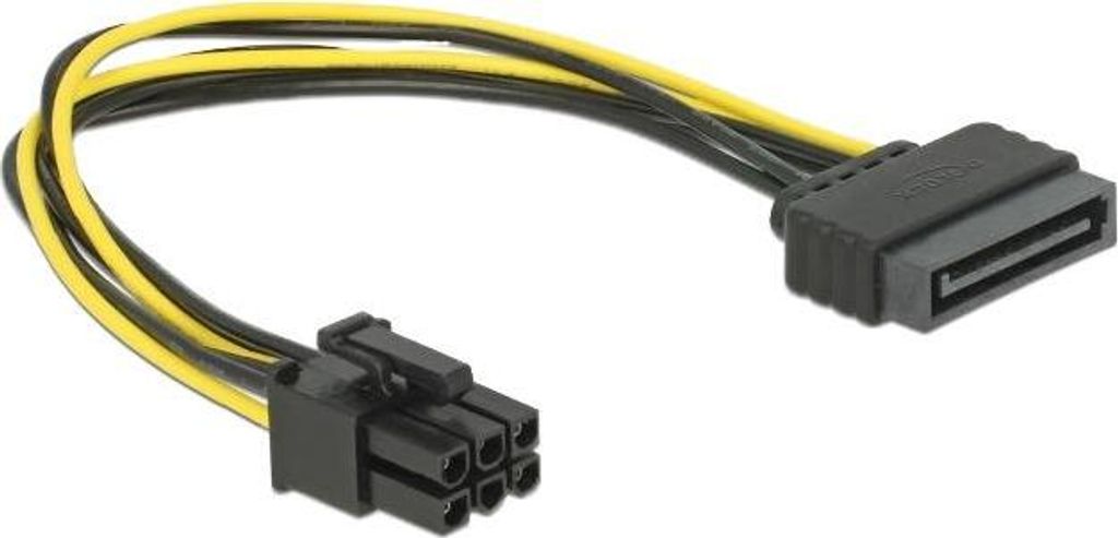 Delock Kabel Power SATA 15 Pin > 6 Pin PCI Express