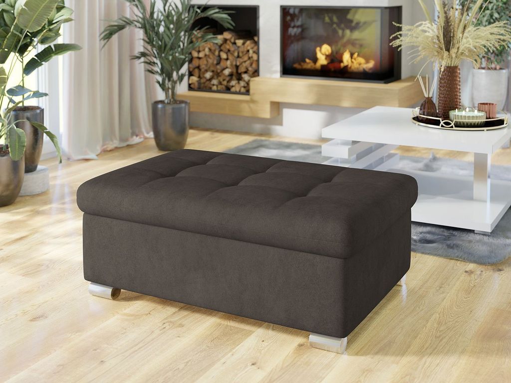 Taburetka do obývačky NELLI 2 - tmavá hnedá | Kaufland.sk