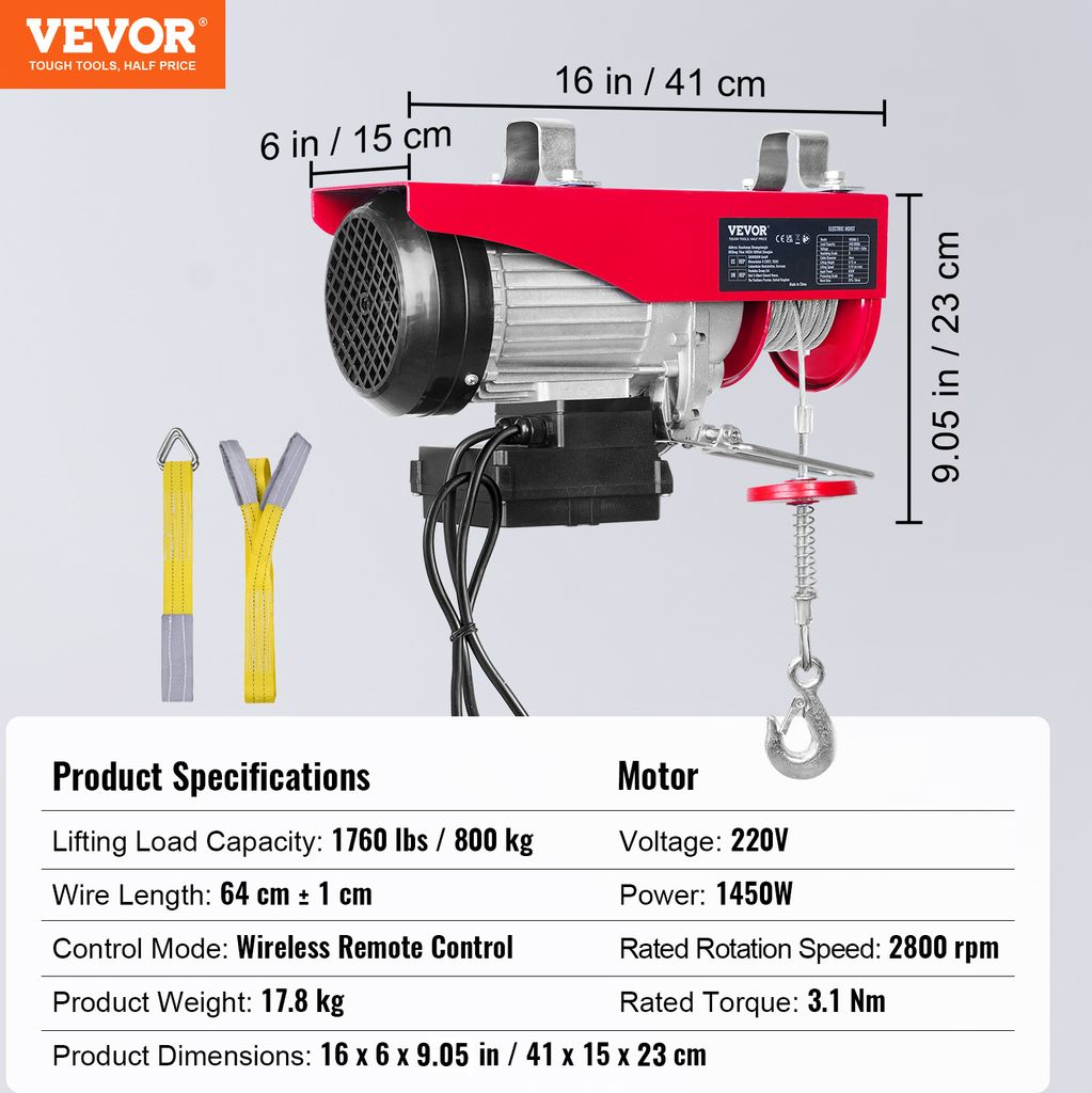 VEVOR elektrický lanový naviják 400 kg až 800 | Kaufland.cz