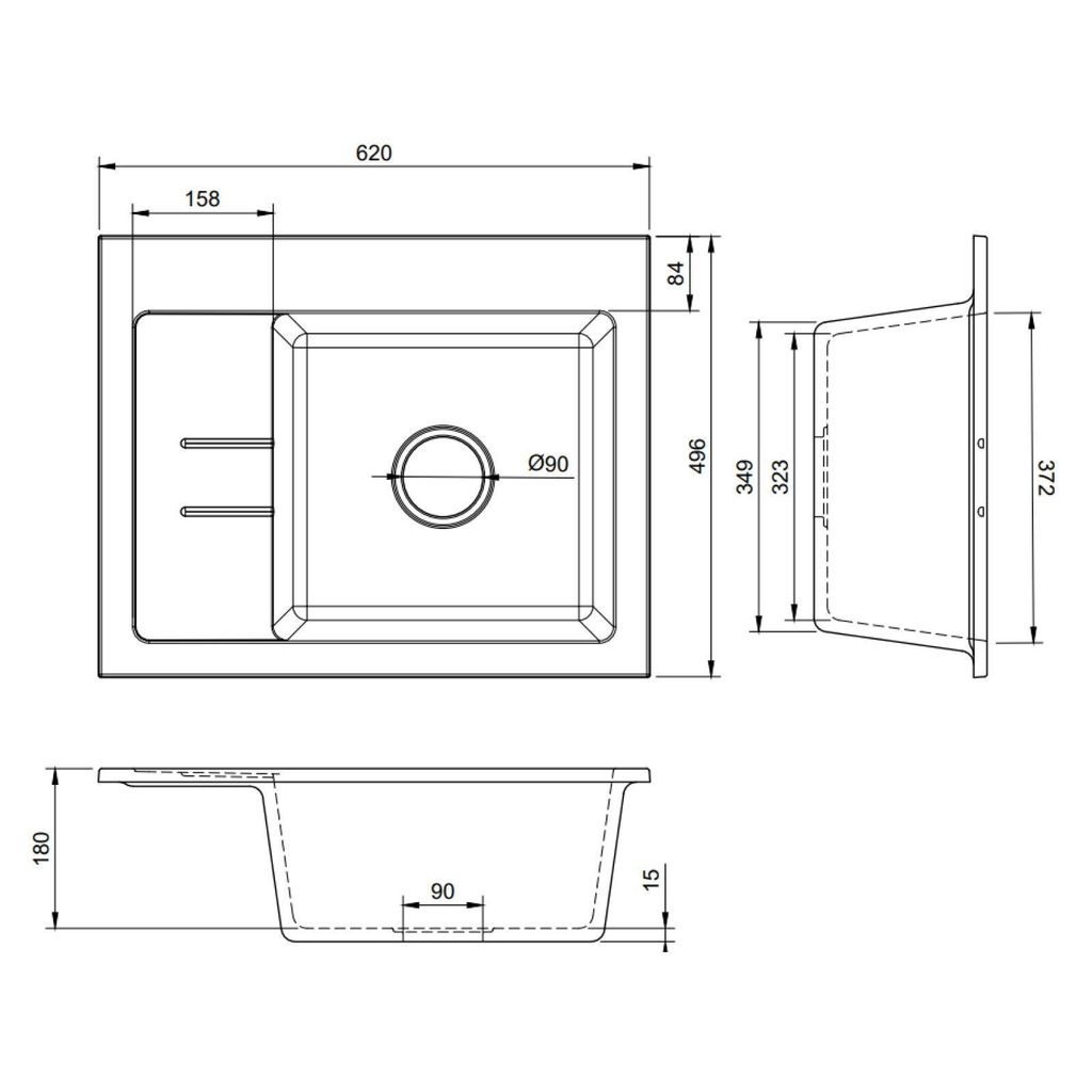 Jednomiestny kuchynský drez Vstavaný drez | Kaufland.sk