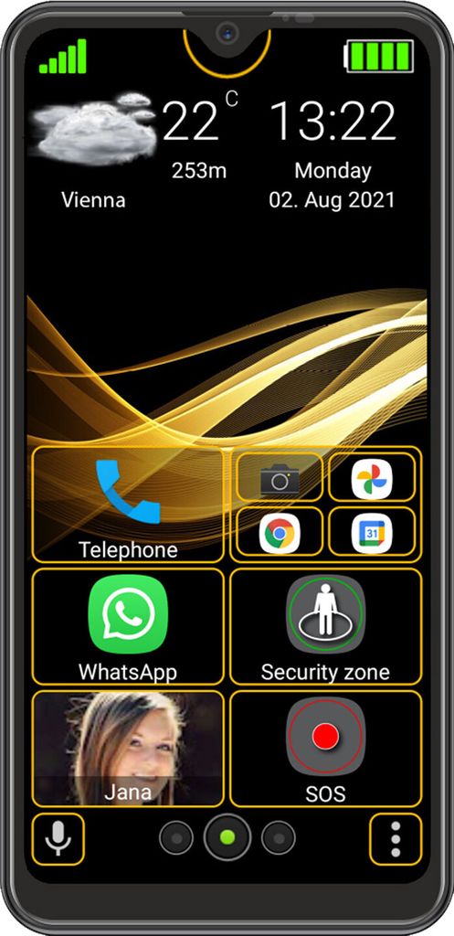 Bea-fon M6s plus schwarz, Seniorenhandy, Touch, Android 10,