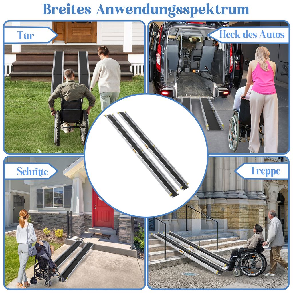 LZQ 2 x Rollstuhlrampe 122-213cm aus | Kaufland.de