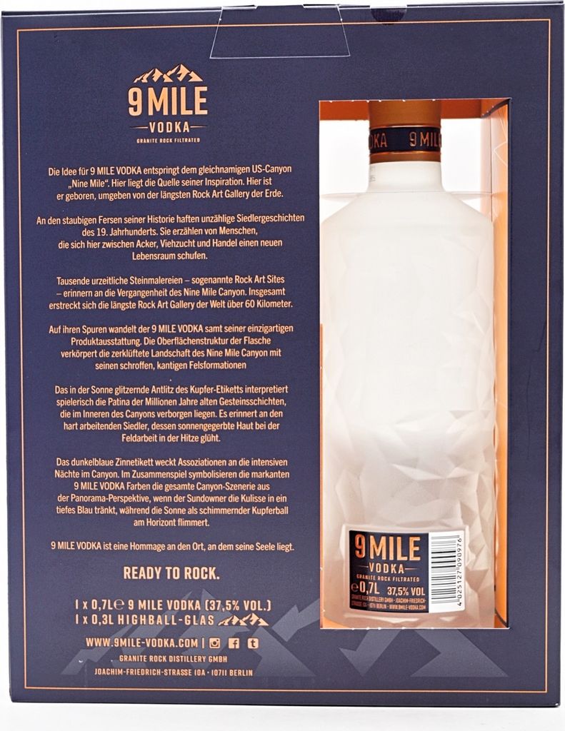 9 Mile Vodka 37,5% obj. 700ml Vodka | Kaufland.cz
