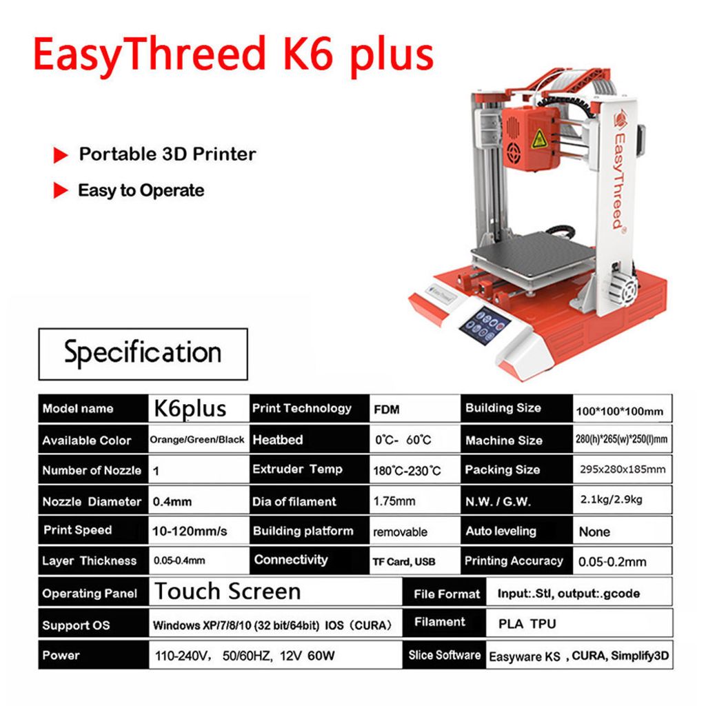 3D tiskárna EasyThreed K6 Plus, tiskový | Kaufland.cz