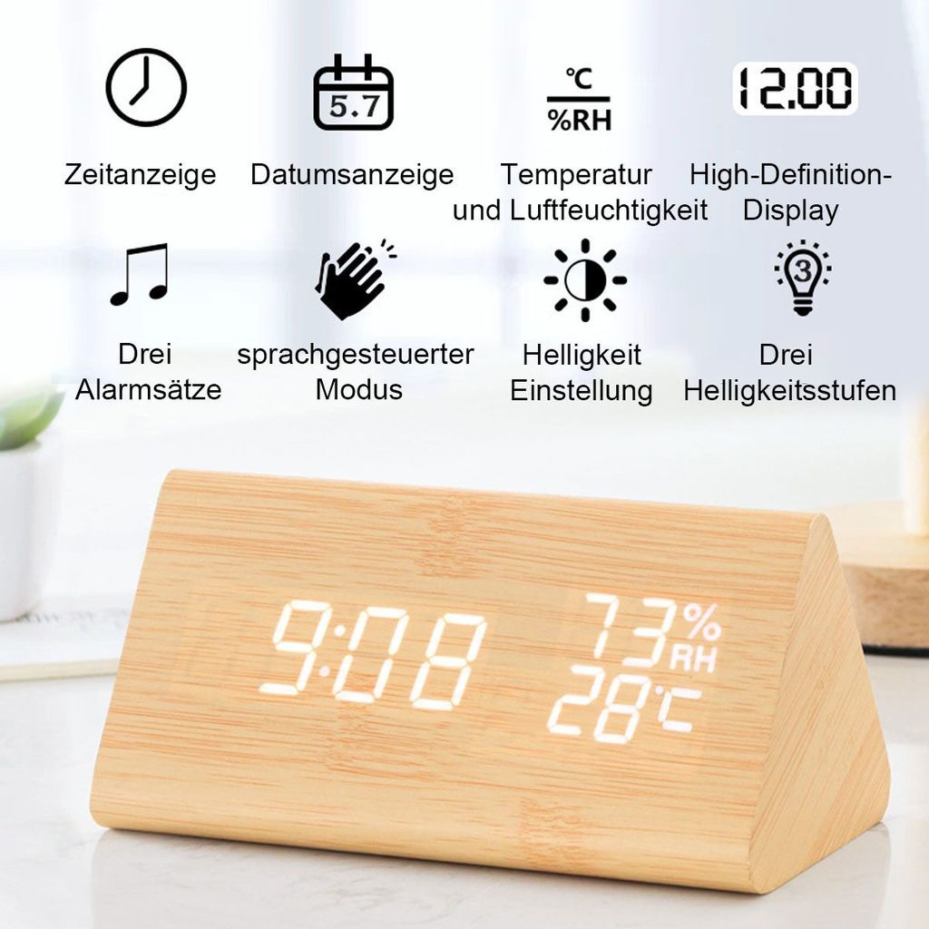 Wecker Wecker aus Holz, mit Tonsteuerung | Kaufland.de