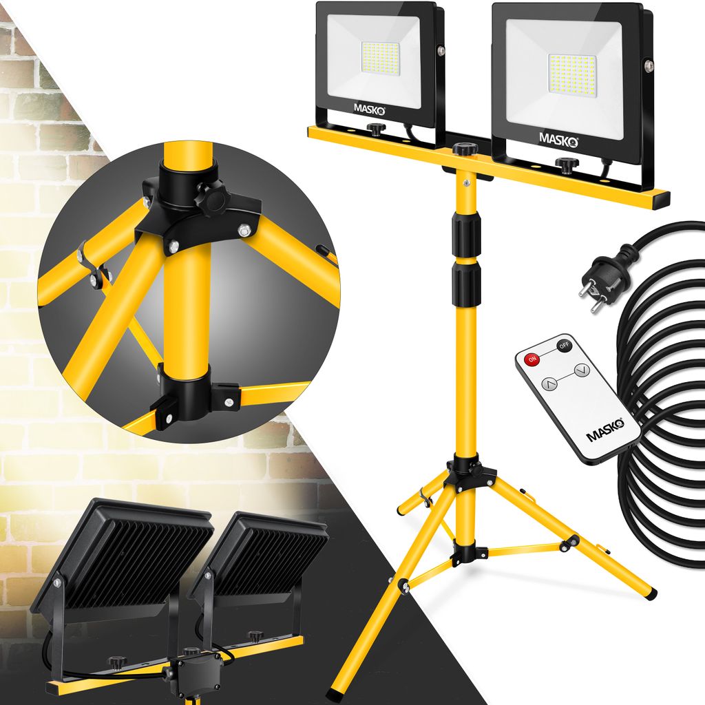 MASKO® LED Baustrahler mit Stativ | Kaufland.de