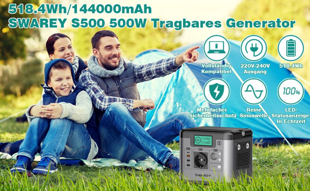 SWAREY S500 Pro Tragbare Stromerzeuger Power | Kaufland.de