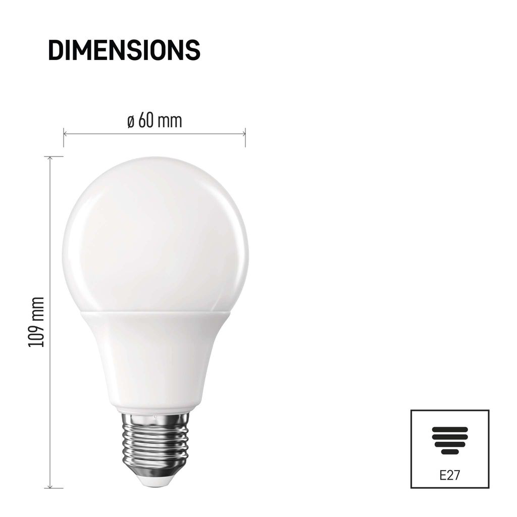 EMOS LED A60, 9,5W zamiennik 75W, klasyczna | Kaufland.pl