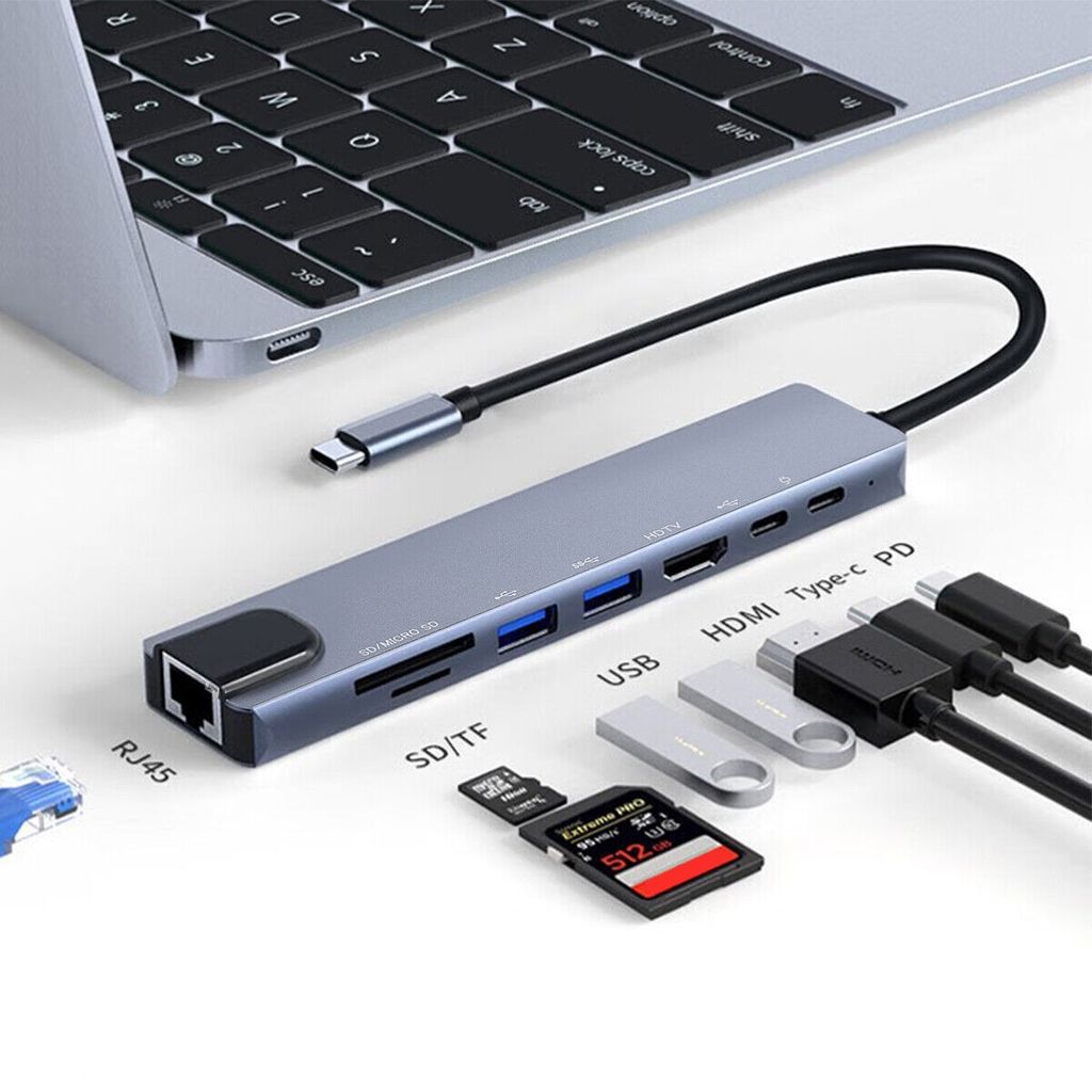 USB C Hub 8 in 1 Adapter 4K HDMI USB 3.0 | Kaufland.de