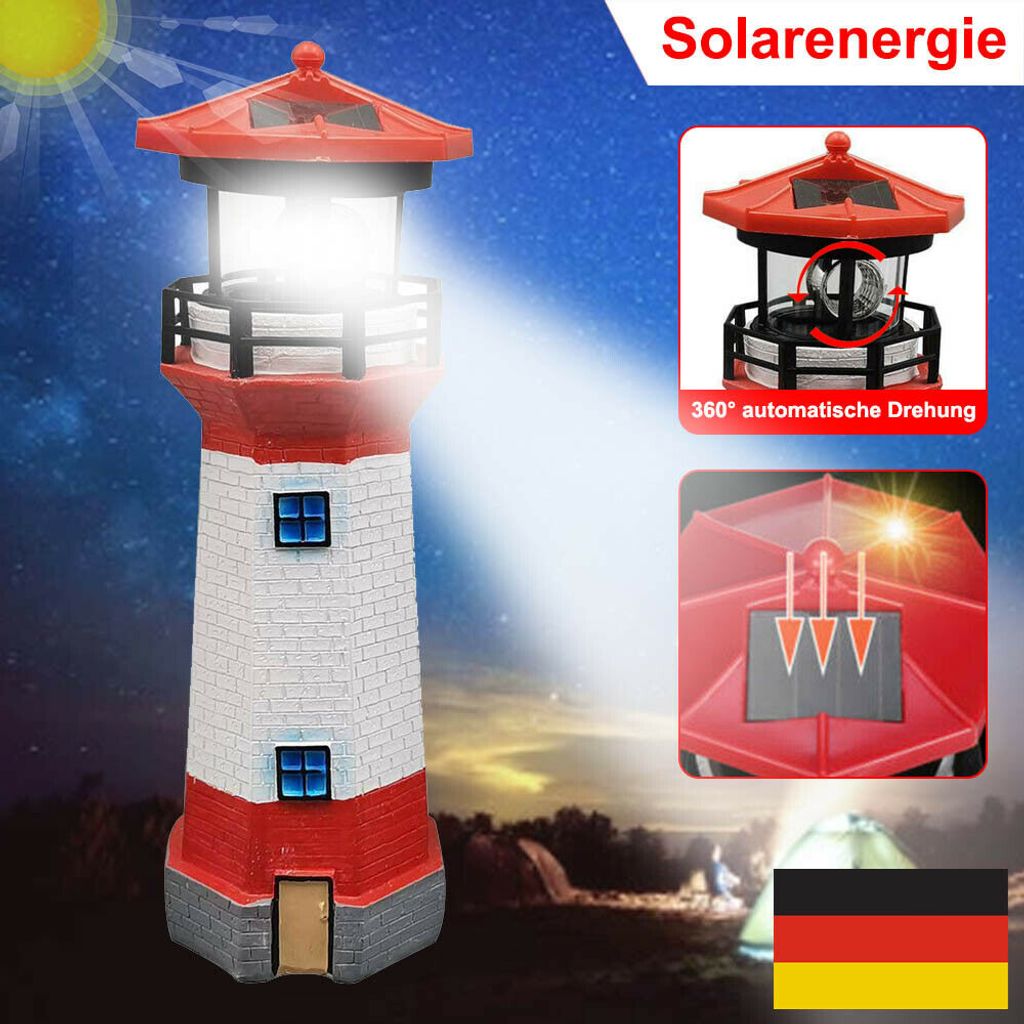 Miixia LED Solar Leuchtturm Drehbar Garten | Kaufland.de
