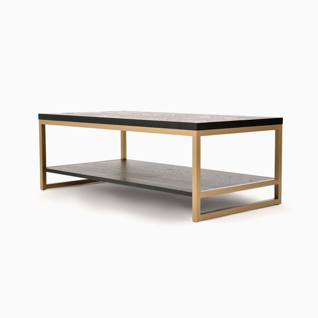 Retro konferenční stolek GINTARE - černý / | Kaufland.cz