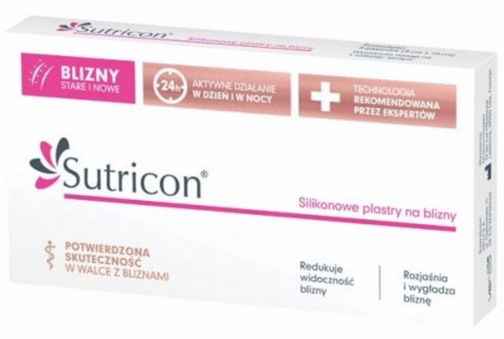 Sutricon Silikonpflaster für Narbenbehandlung, 5 Stück