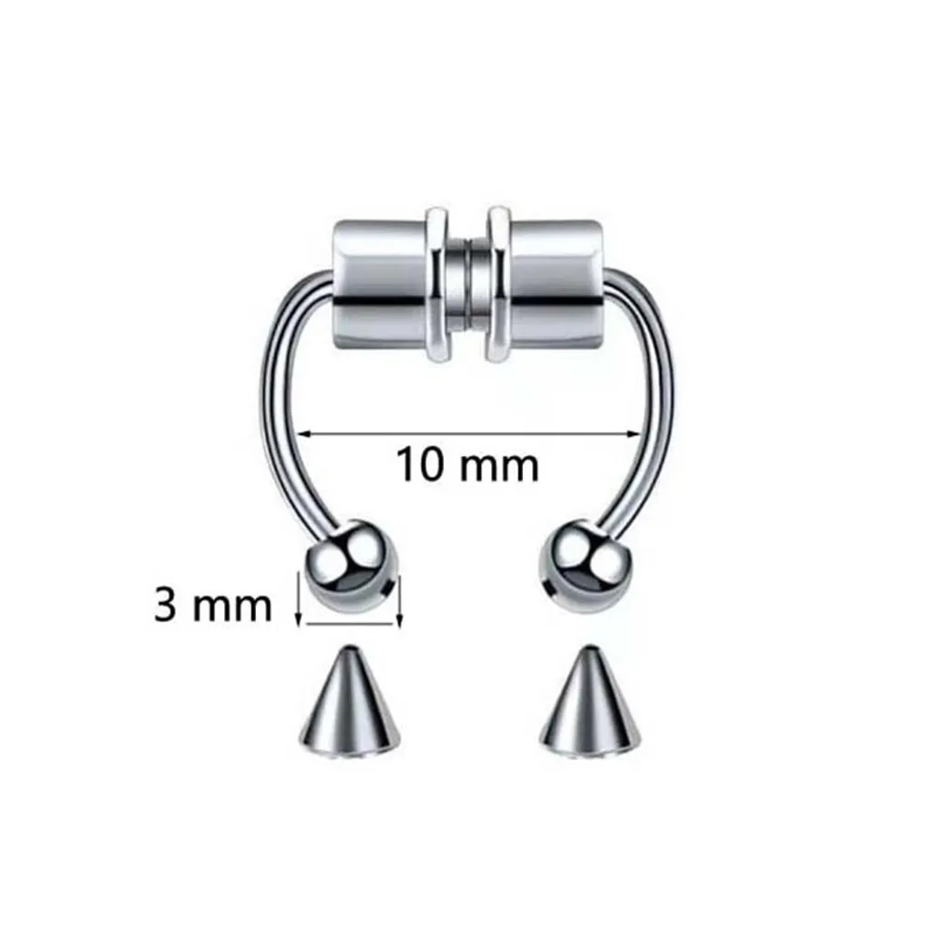 ASKSA Edelstahl Magnet Fake Septum Nasenring | Kaufland.de