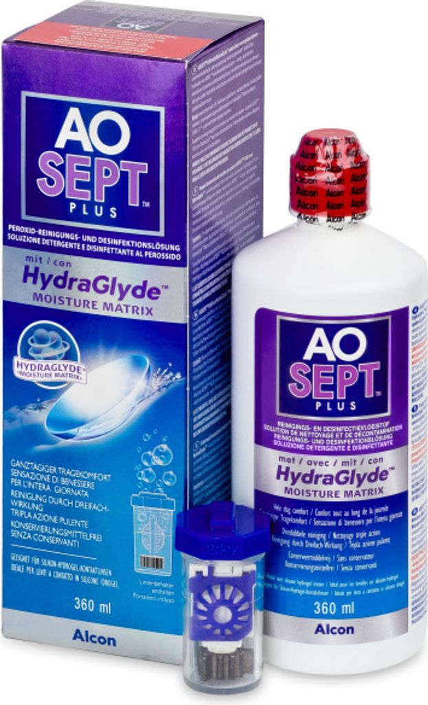 Aosept plus Hydraglyde Lösung 360 ml