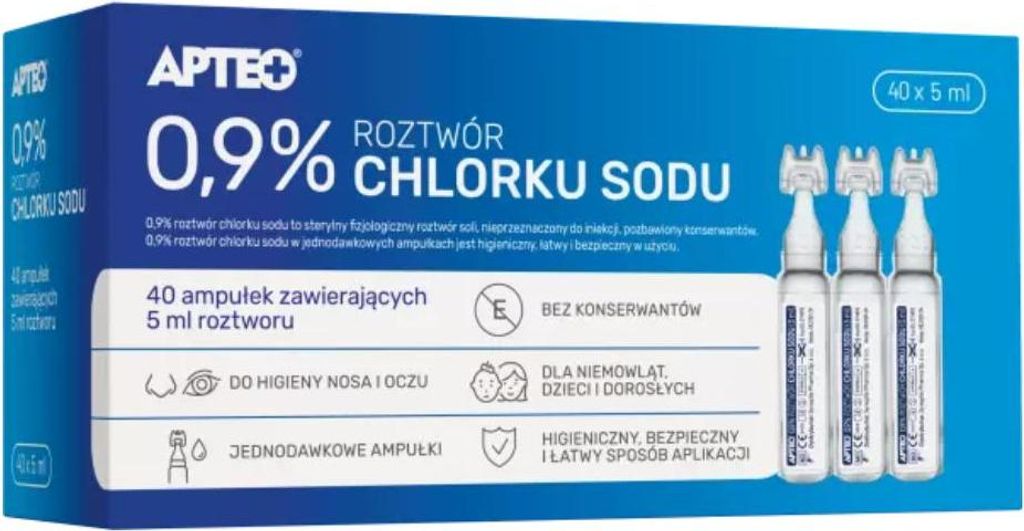 APTEO 0,9 % roztok chloridu sodného FYZIOLOGICKÝ ROZTOK NA