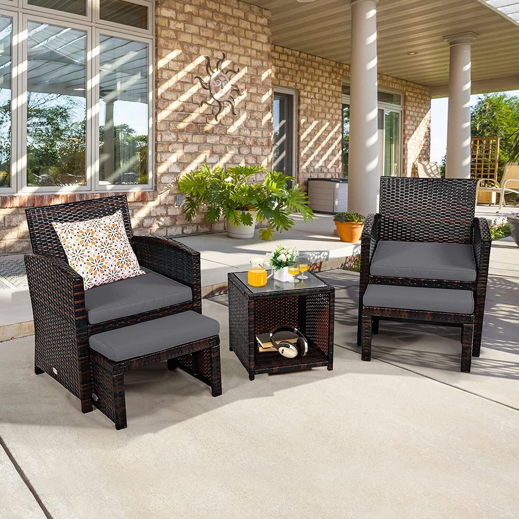 Black wicker set store