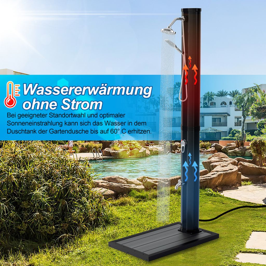 Jayseuw 40 L solární sprcha zahradní sprcha s | Kaufland.cz