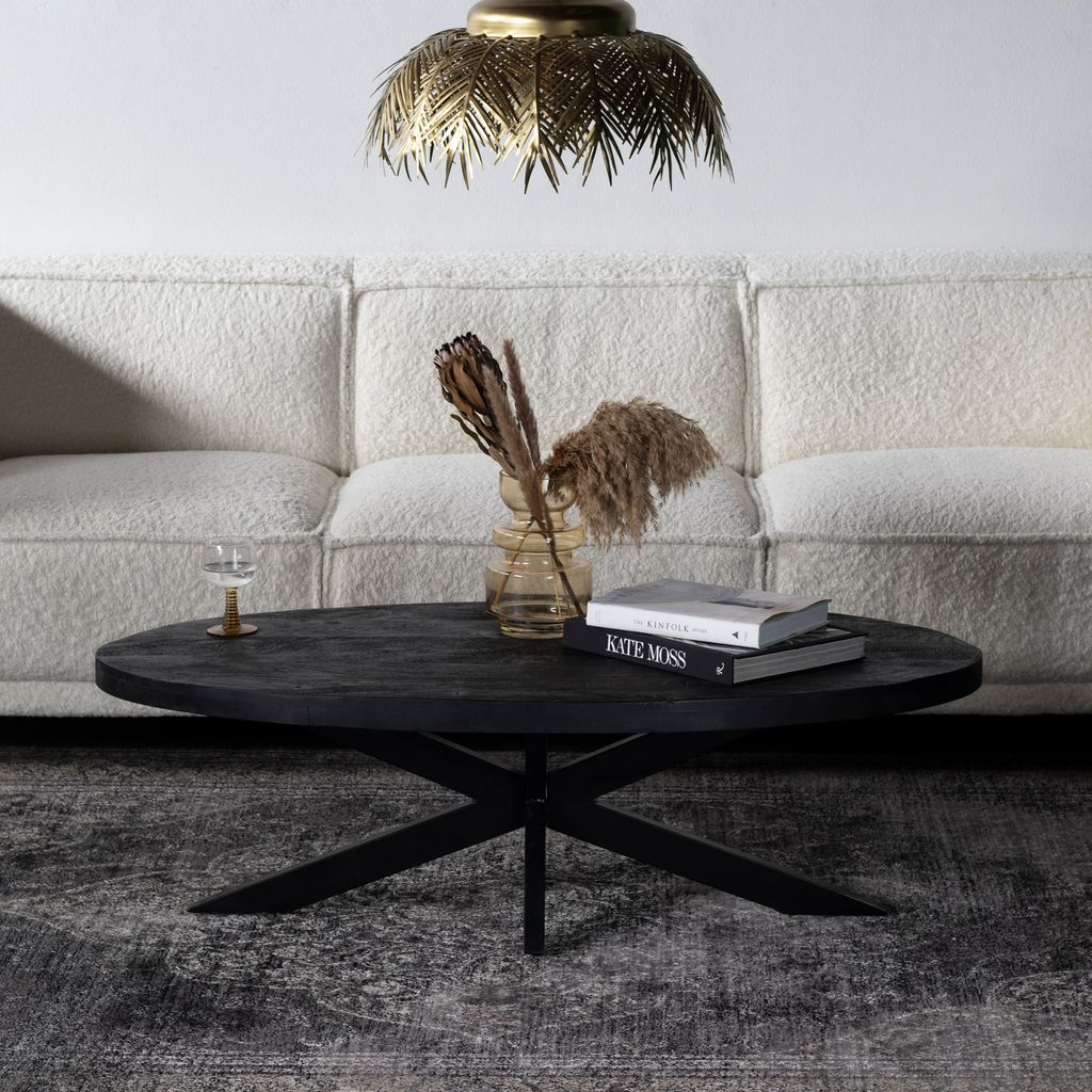 Couchtisch Mangoholz Schwarz
