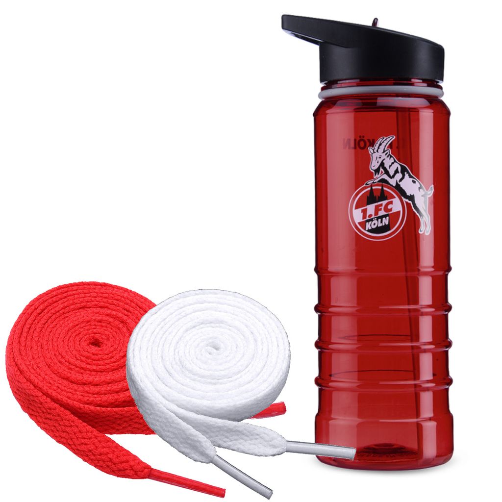 1. FC Köln Trinkflasche Sportflasche rot + 2 | Kaufland.de