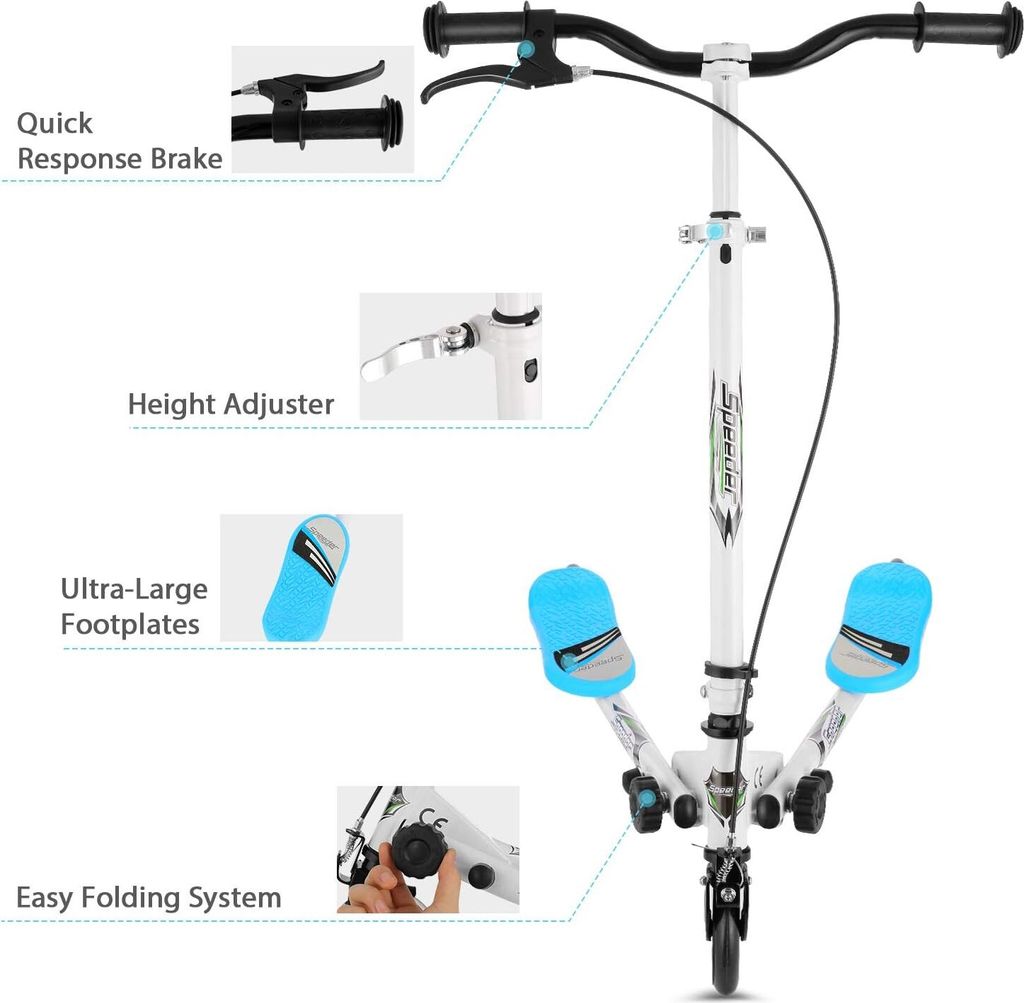 WOOKRAYS Swing Scooter mit 3 Rädern, | Kaufland.de