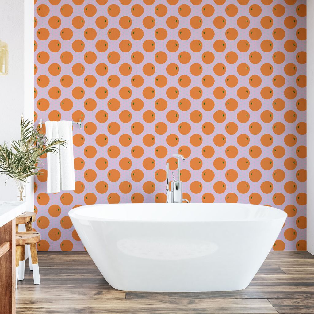 ABAKUHAUS Orange abziehbare & klebbare Tapete | Kaufland.de
