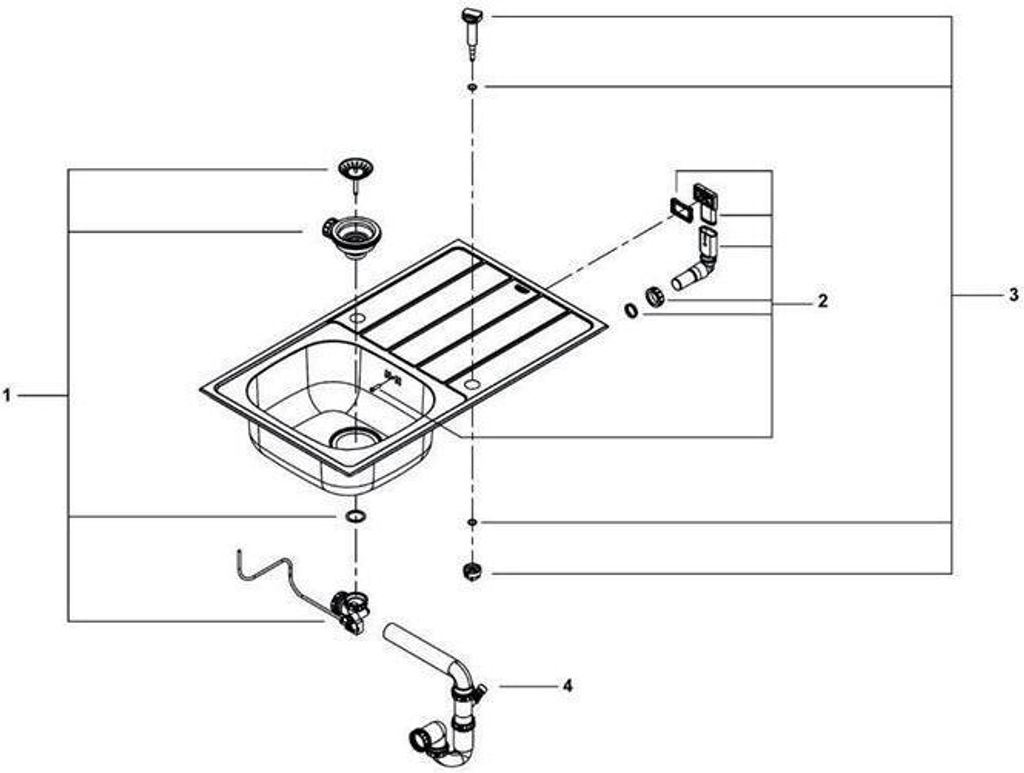 Grohe Drezy - Drez K200, 860x500 mm, kefovaná | Kaufland.sk