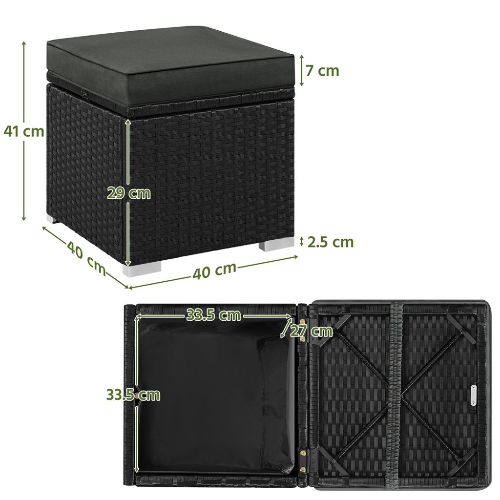 Yaheetech 2er Set Rattan Hocker Gartenhocker | Kaufland.de