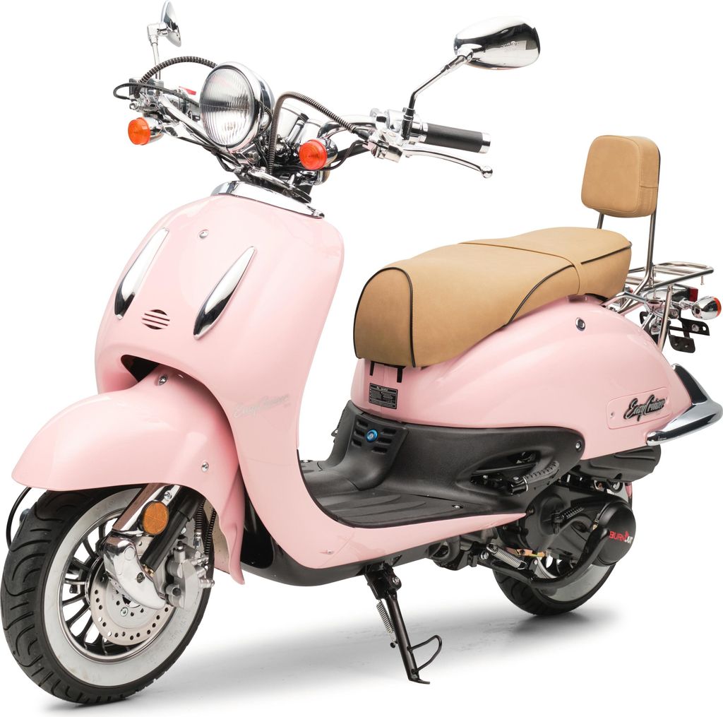 Motorroller Retro EasyCruiser Eco Rosa 50ccm 45 kmh Moped