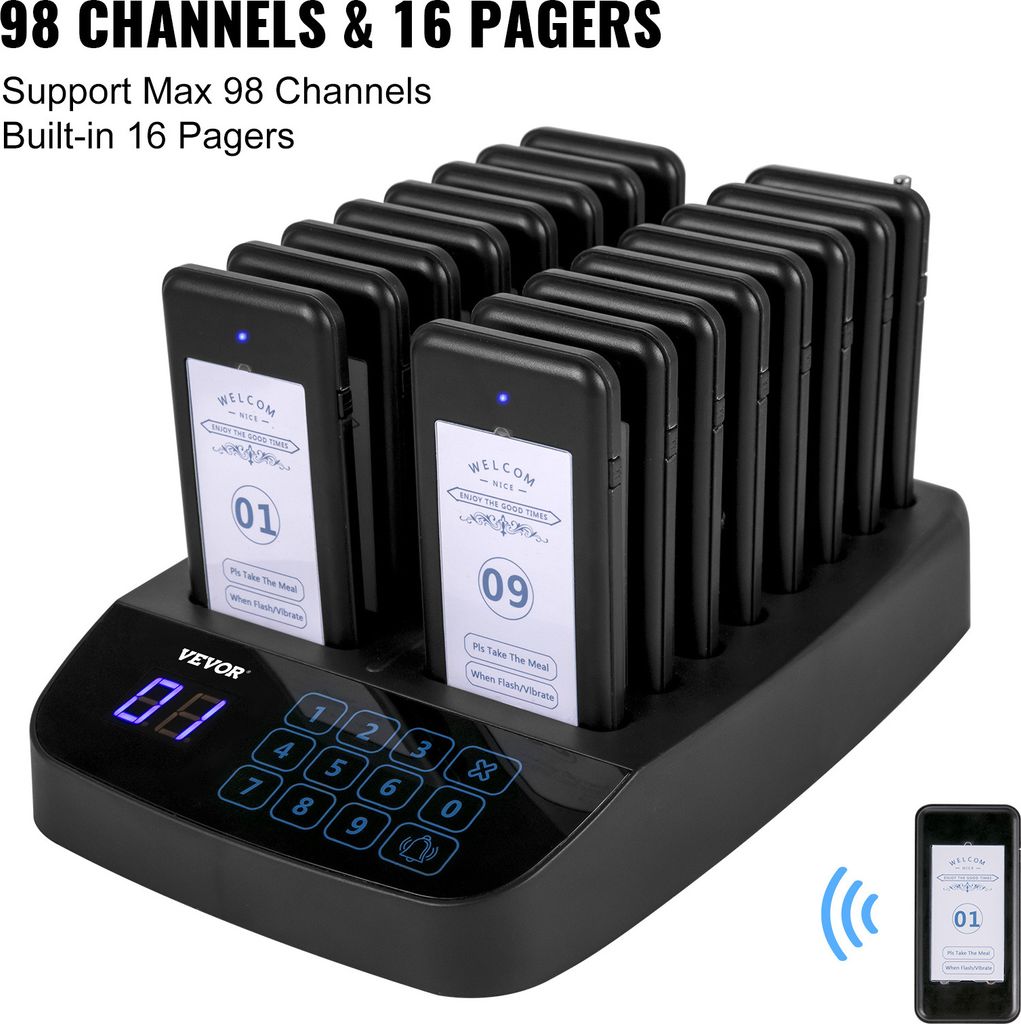 VEVOR 16 Pager Call System Restaurant, 98 | Kaufland.cz
