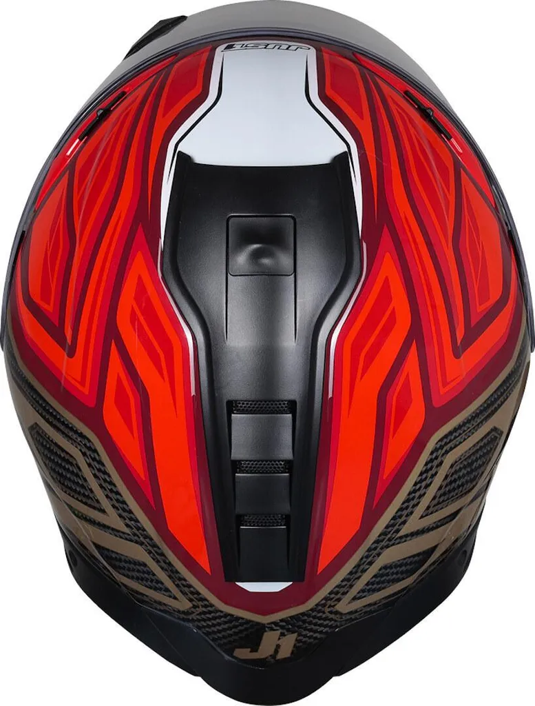 Casque Just1 J-GPR Instinct Rouge en Fibre de Carbone Ultra Léger