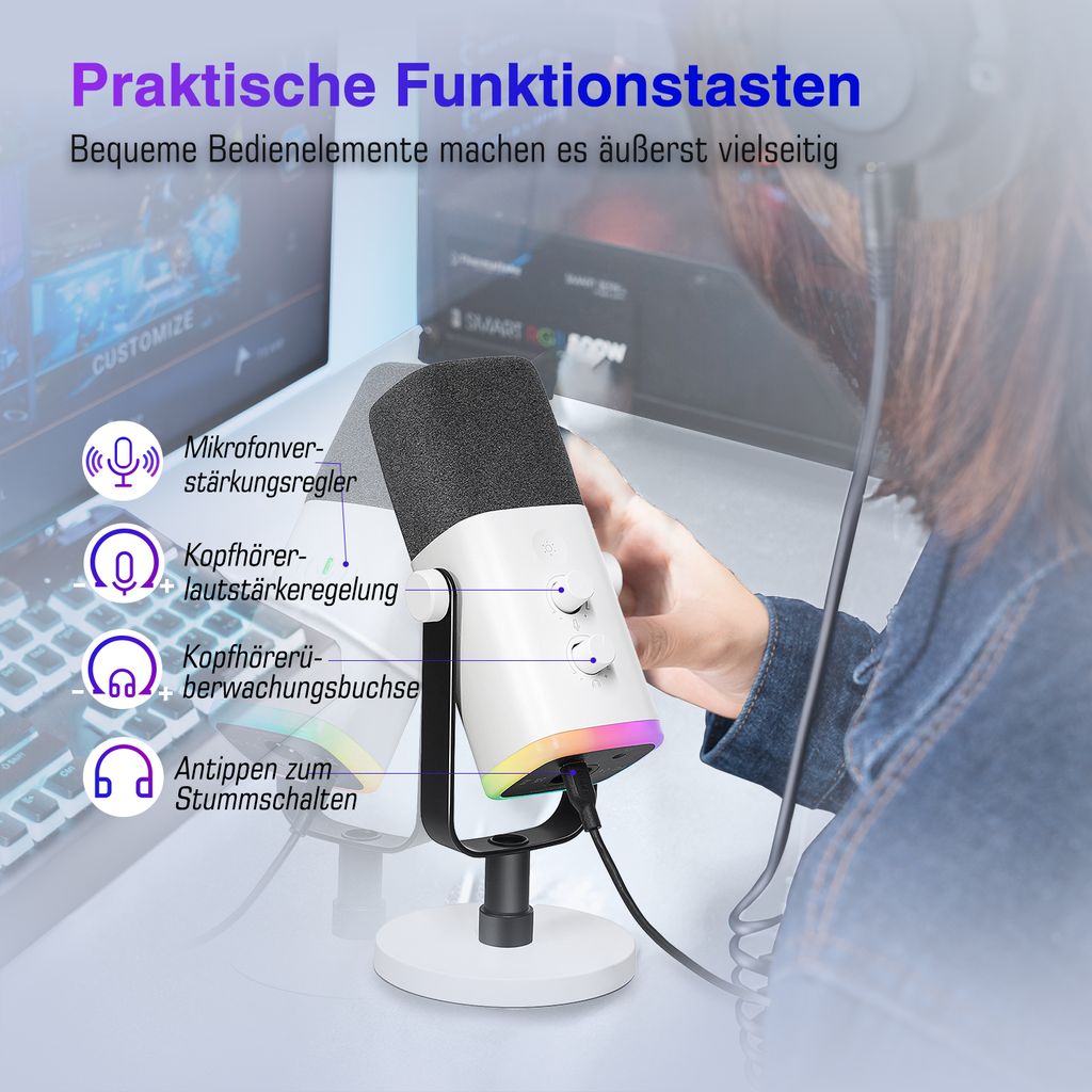 FINFINE XLR-Studiomikrofon USB Podcast | Kaufland.de