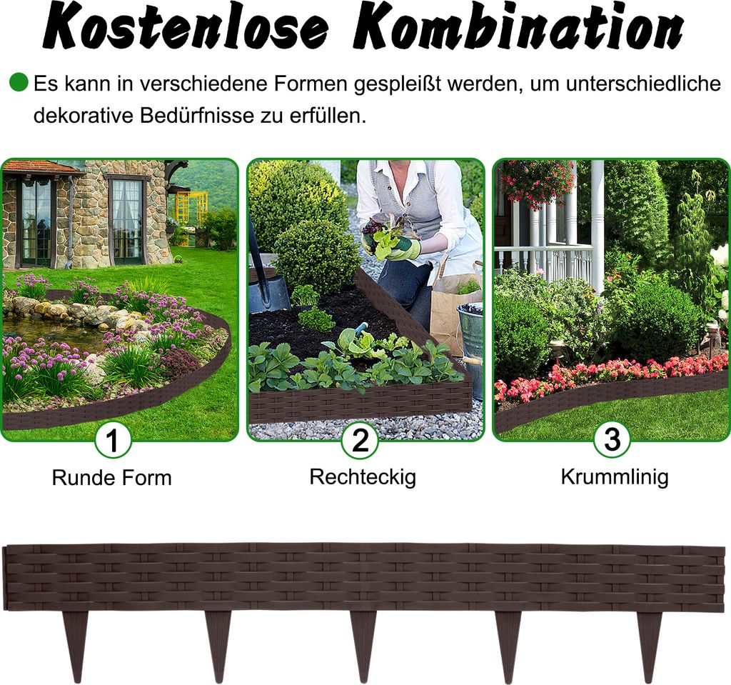 UISEBRT 5 m Ratanové obruby na trávnik Obruby | Kaufland.sk