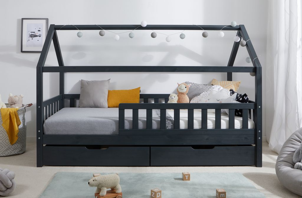 TiCAA Kinderbett Hausbett "Kay" 90x200 inkl. | Kaufland.de