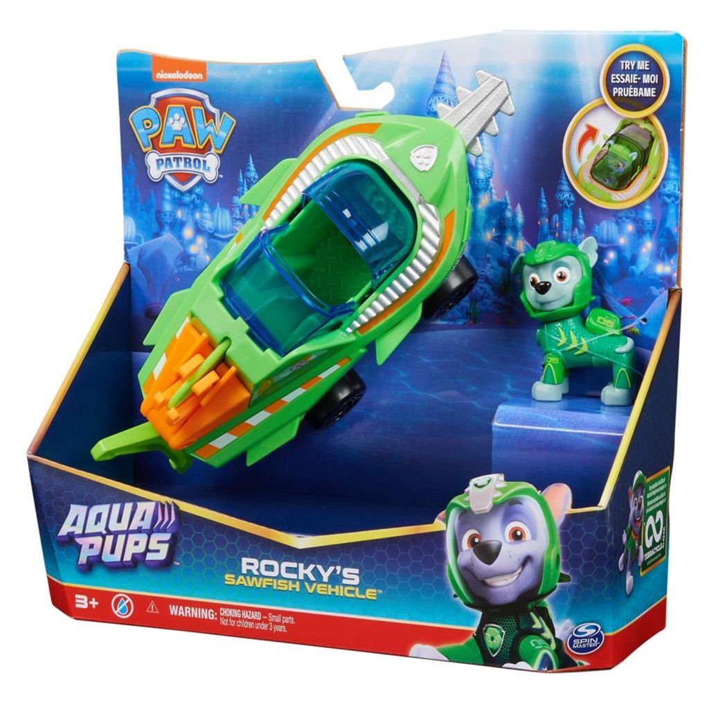 Paw Patrol Aqua Vozidla S Figurkou Rocky | Kaufland.cz