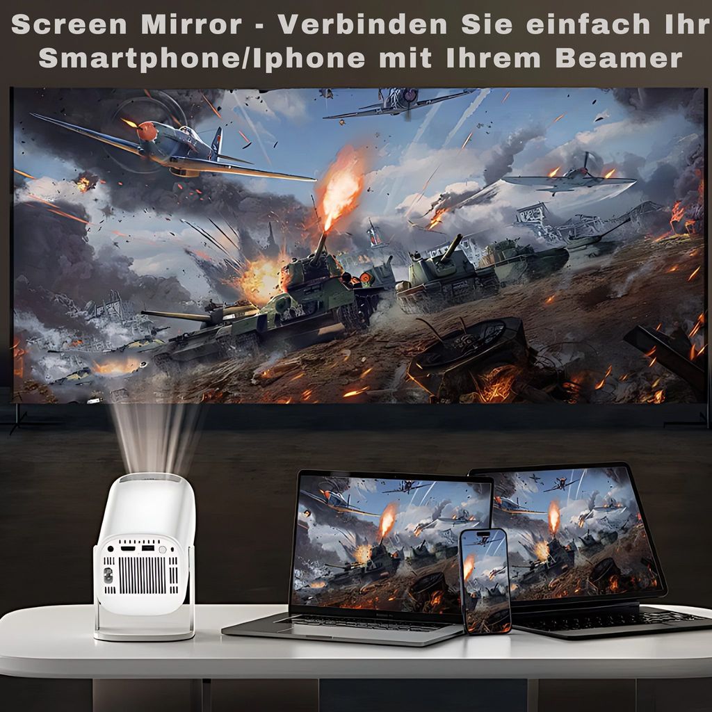 4K Android Beamer WiFi6 & BT 5.0 Portabler | Kaufland.de