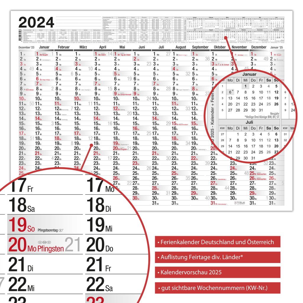 Wandkalender 2024 in A2 Größe - | Kaufland.de