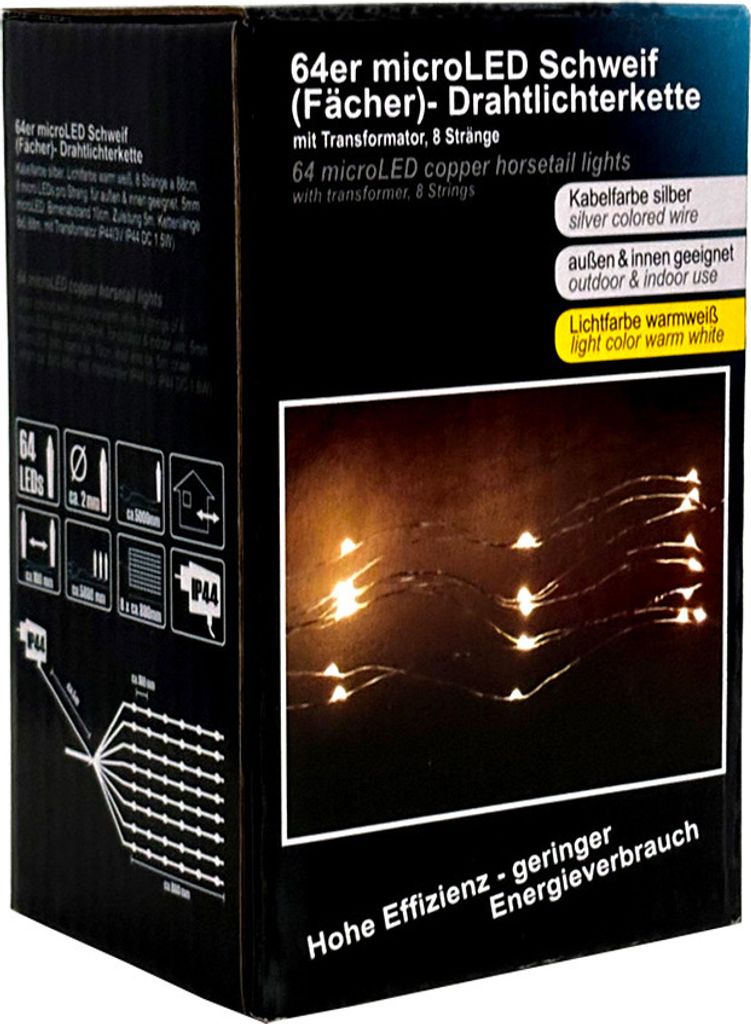 64er Micro LED Schweif-Kette Lichterkette | Kaufland.de
