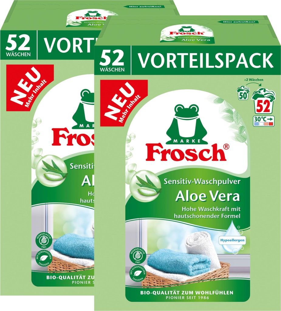 Frosch sensitiv Waschpulver Aloe Vera 3,43kg - Hohe