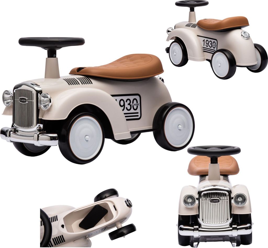 Cabino® Oldtimer Rutschauto Weiß - Retro | Kaufland.de