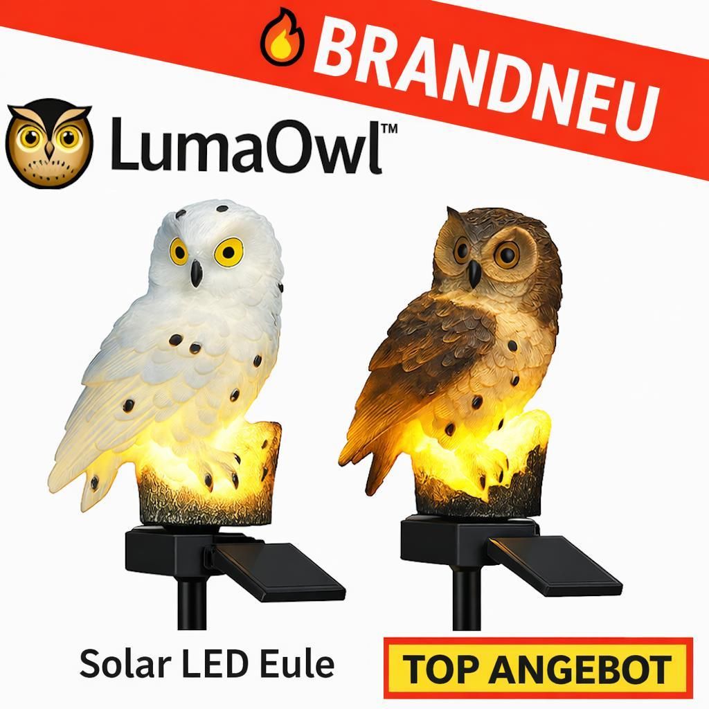 LumaOwl™ Solar LED Eule Gartenlampe Deko Außen Beleuchtung