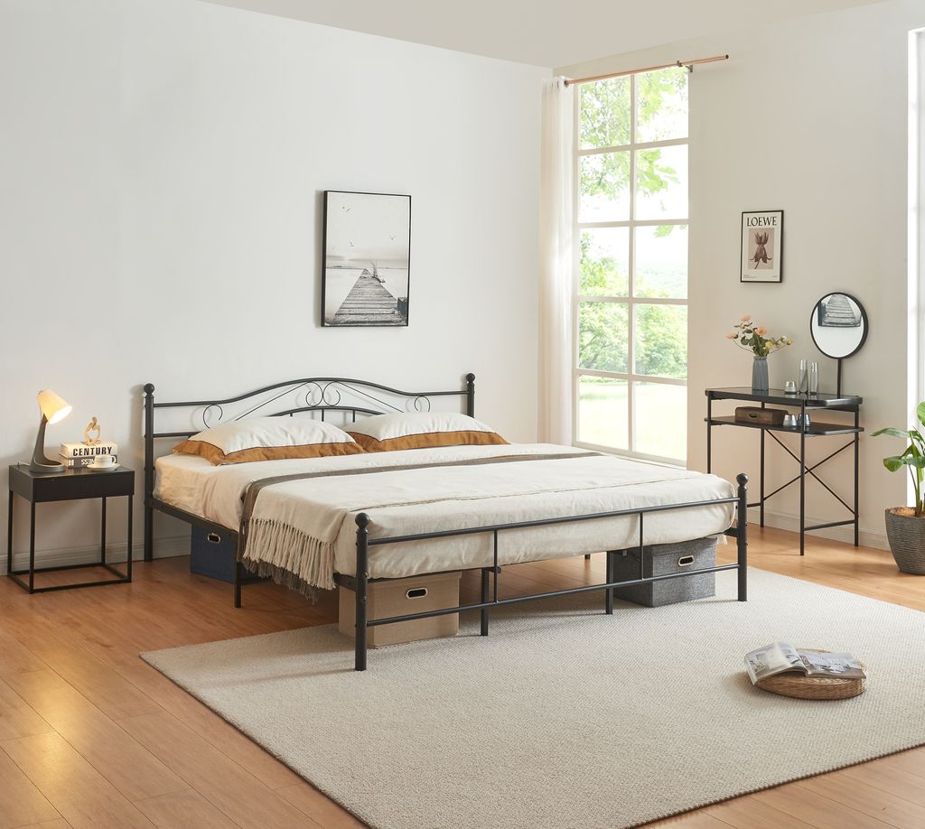 Kovová postel 'Florenz' 180x200cm černá + | Kaufland.cz