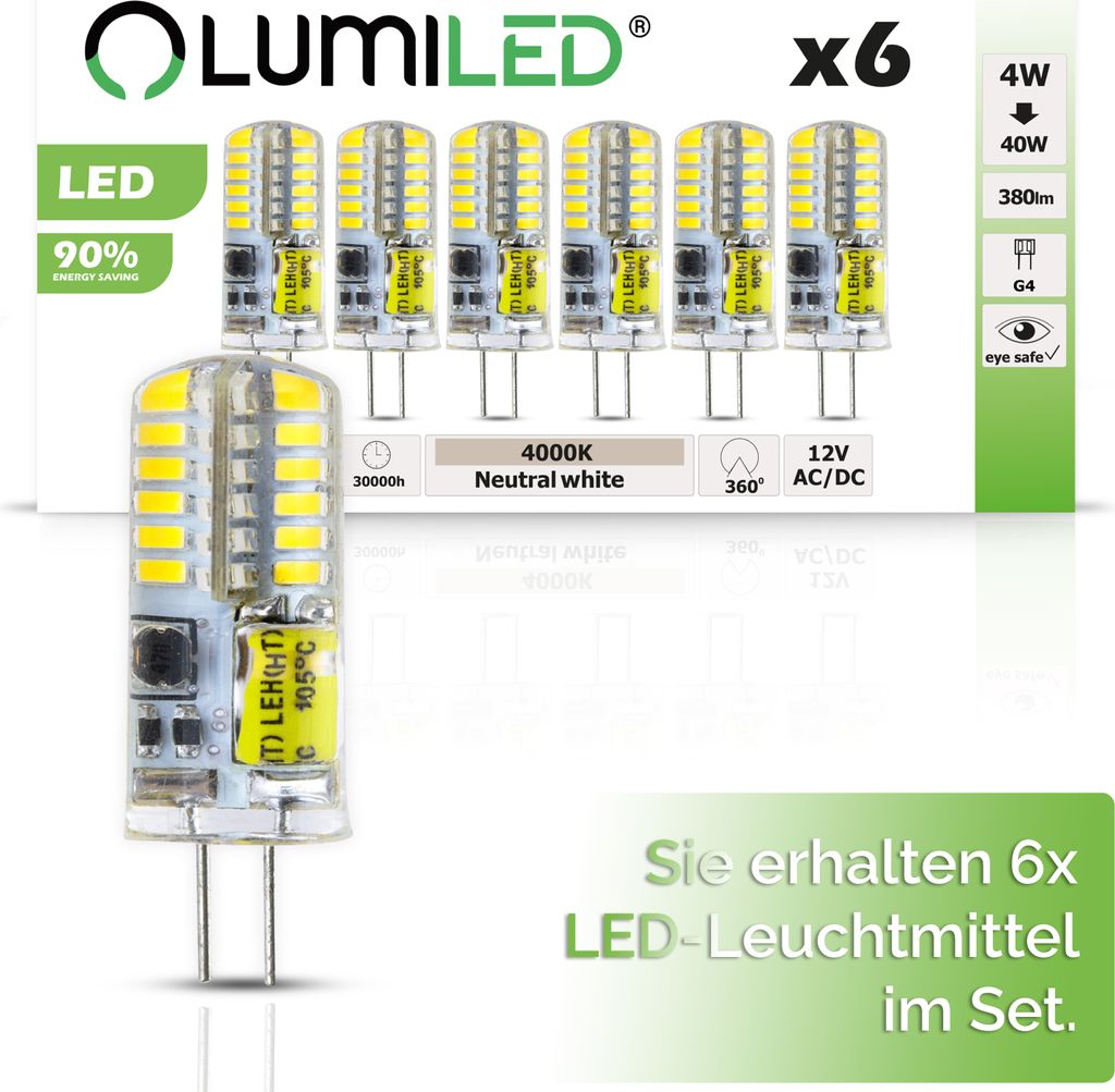LUMILED LED Lampen G4 6er Set Leuchtmittel 4W | Kaufland.de