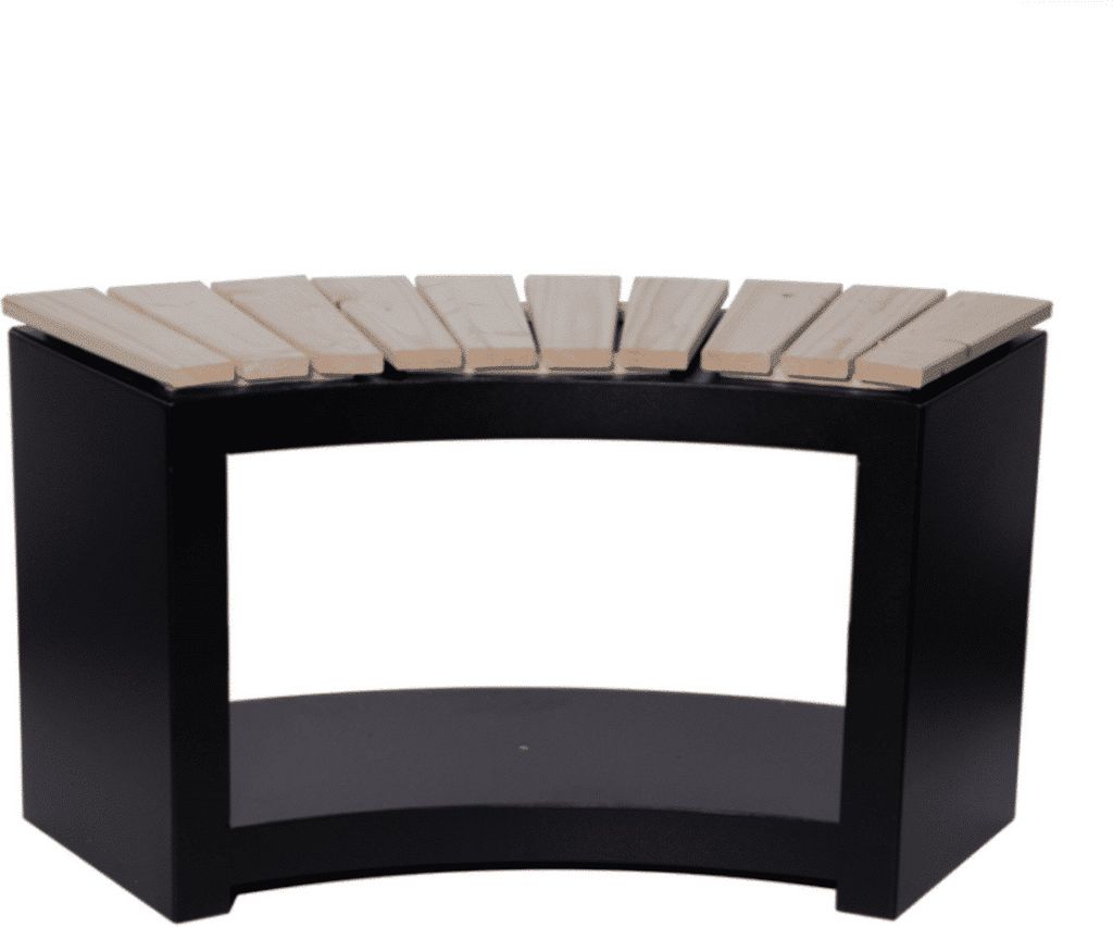 Esschert Design Bank mit Holzlager Gebogen Sitzbänke
